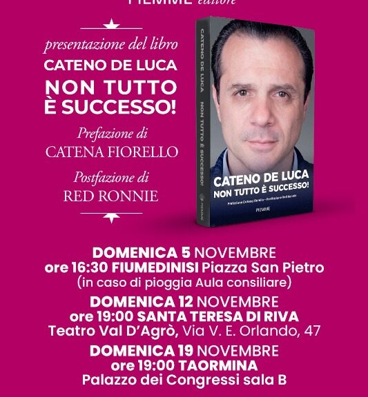 Cateno De Luca presenta il suo nuovo libro "Non tutto è successo!" - Il ...